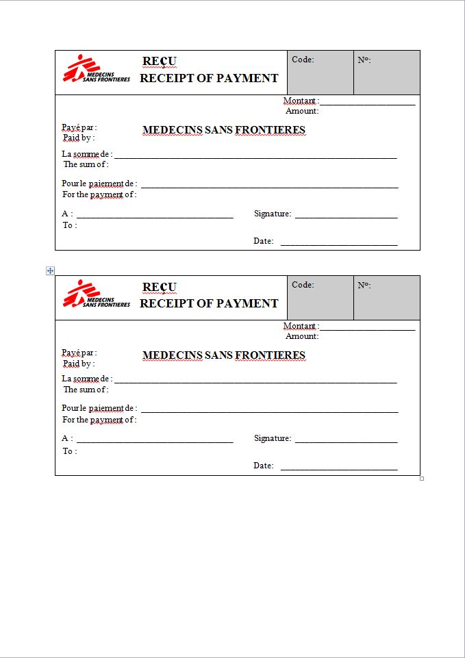 RECEIPT PAD EN/FR, A5, self-copying x2, pad 50 pages | Unicat