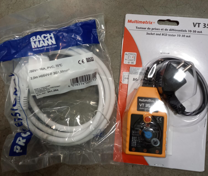 TESTEUR PRISE/DIFFERENTIEL (Metrix VT35) 230V + cordon, set | Unicat