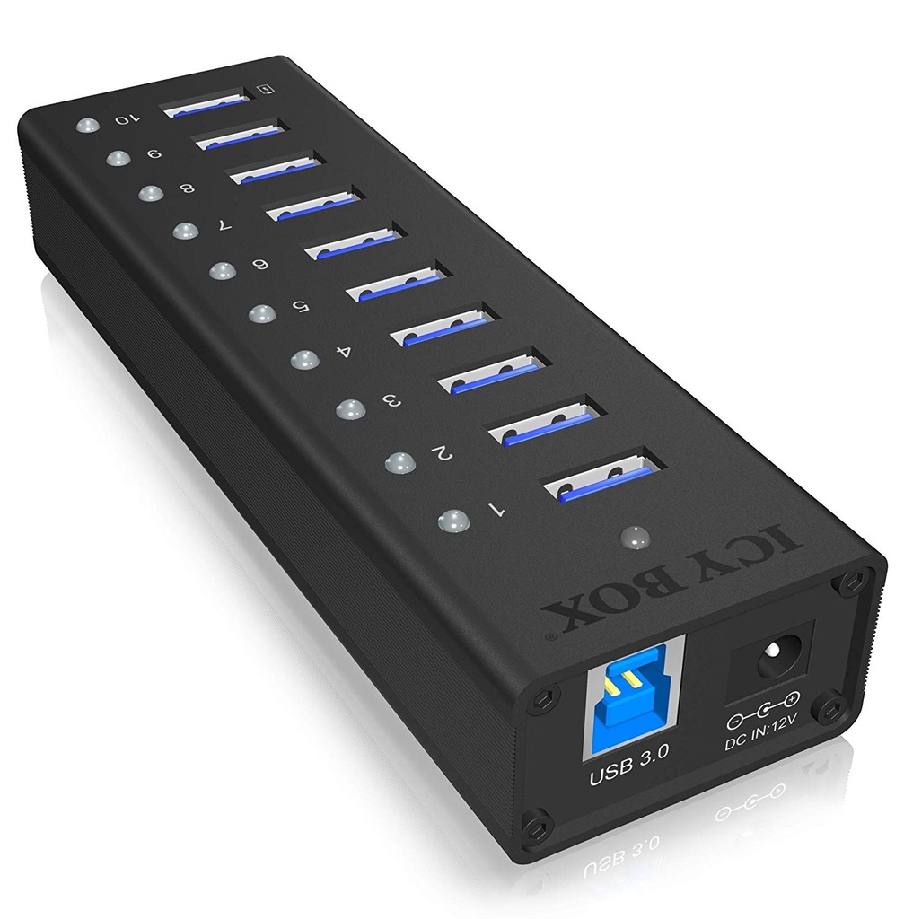 HUB USB 10 ports (ICY BOX IB-AC6110) | Unicat