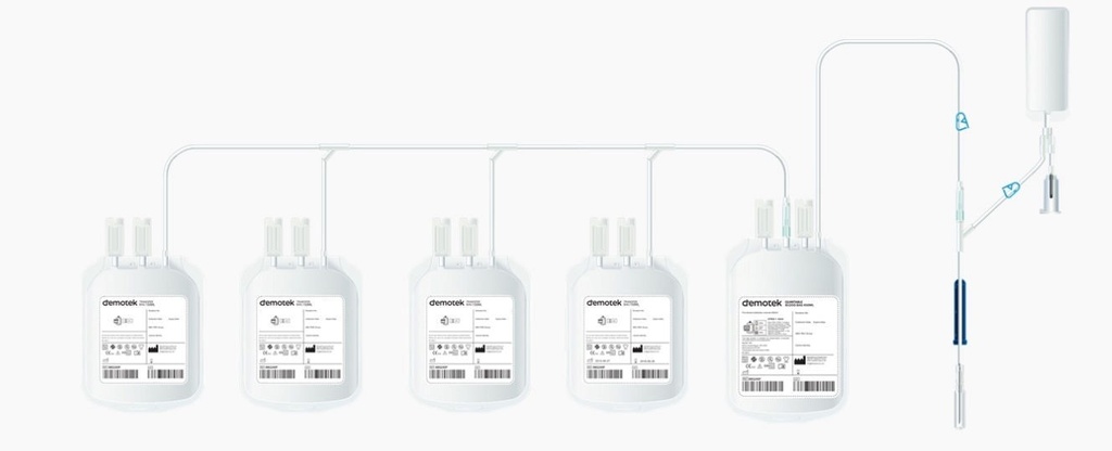 BLOOD BAG+divers. pouch,Penta, CPDA1, 450 ml + 4x100ml, s.u. | Unicat