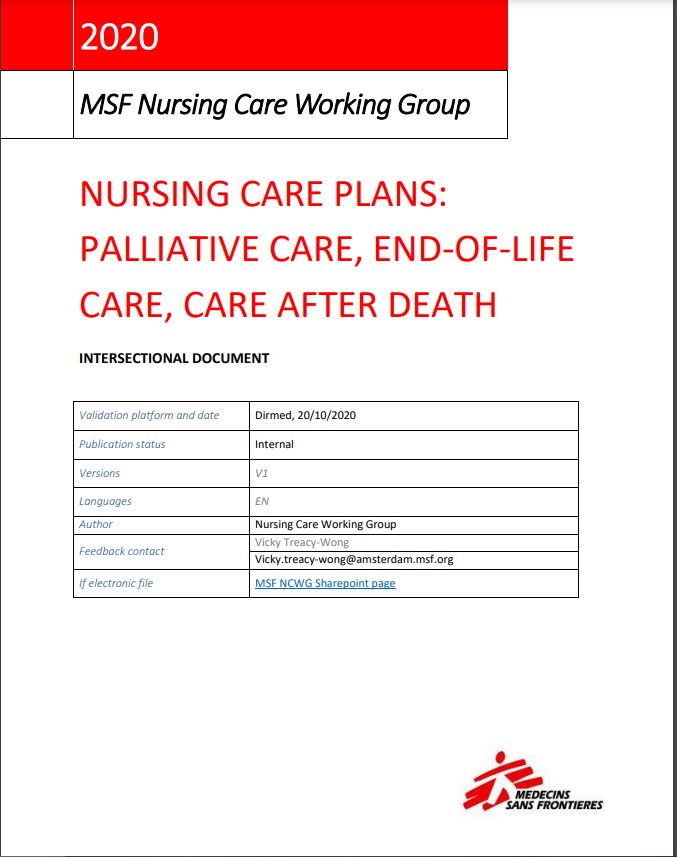 Nursing care plans: palliative care, end of life care, ... | Unicat