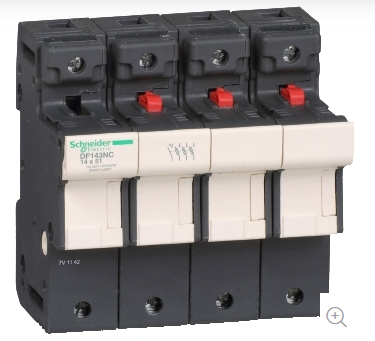 PORTE FUSIBLE (TeSys DF) pour fusible 14x51 mm, 3P+N, 690V | Unicat